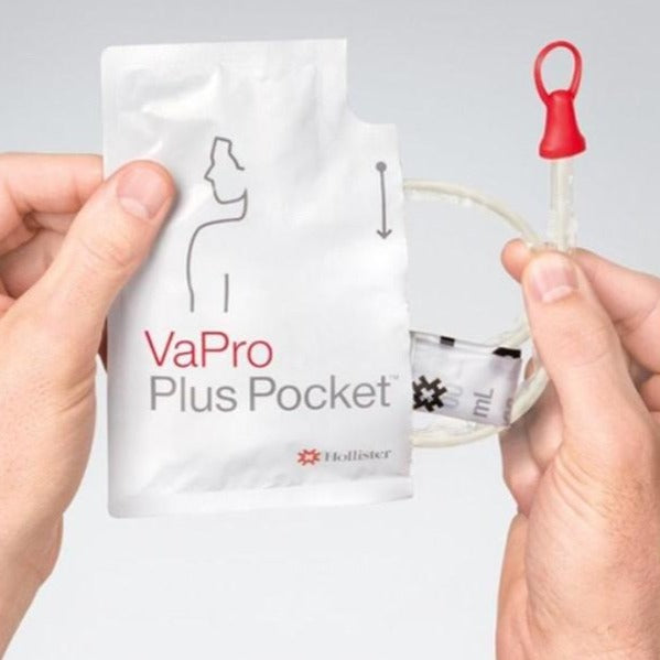 Intermittent hydrophilic vapro plus pocket for men's catheter